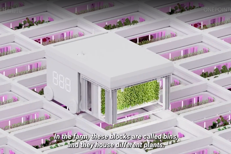 The world's first robotic vertical farm resembles a Rubik's Cube ...